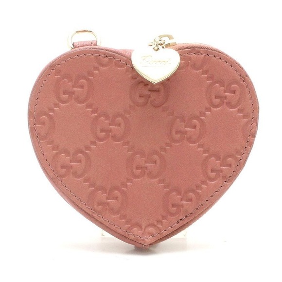 Gucci | Bags | Gucci Guccisima Heart Coin Leather Smoky Pink | Poshmark